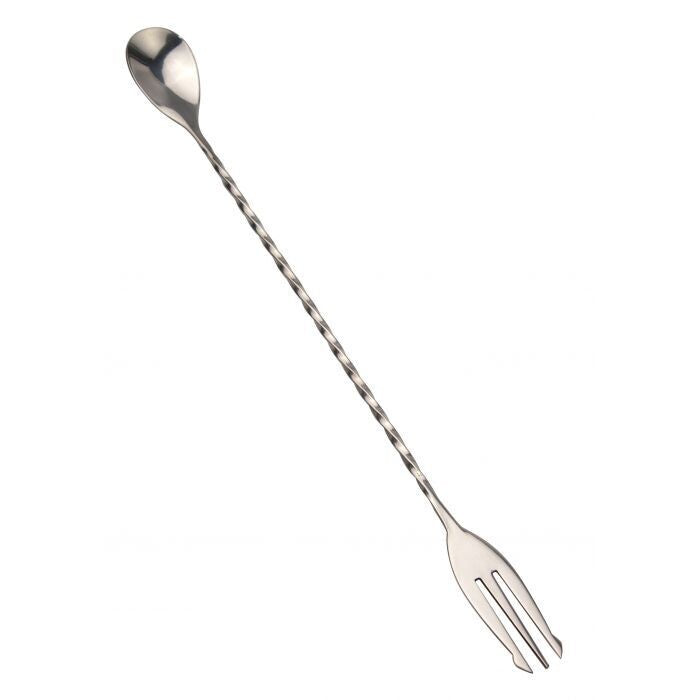 32cm Twisted Bar Spoon with fork end – Boba Tea Company