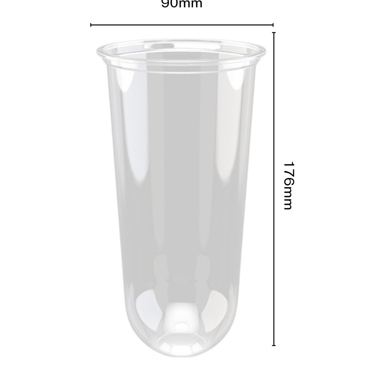 700ML Bubble tea 90mm U Shape Chubby PP CUPS - 1000pcs – Boba Tea Company